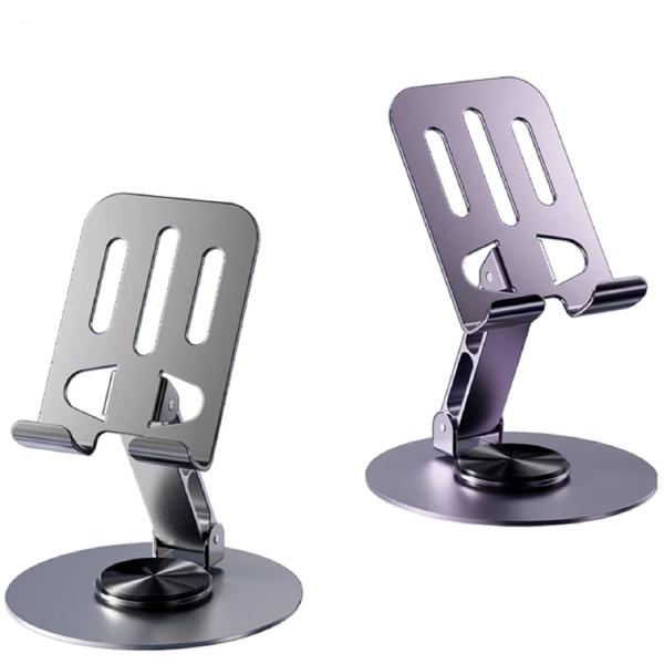 商品名:  2 Pack Mobile Phone Holder iPad Tablet Holder Metal Holder Rotary Folding Phone Desktop Holder for iPhone Samsung ...