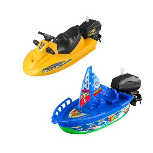 商品名: NEXTAKE ワインドアップボートおもちゃセット ワインドアップ船 おもちゃ ボート ウォータートイ スピードボート ジェットスキー ヨット モーターボート バス おもちゃ プル&amp;ゴー 水陸両用 ヨット 浴槽 おもちゃ ...