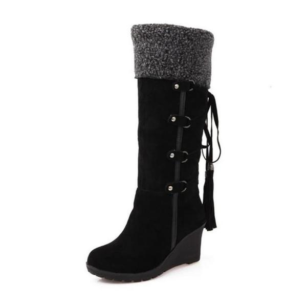 商品名:  Slip on Winter Boots for Women Wide Size 12 Wide Snow Boots for Women Knee High Winter Boots for Women Non Slip Wo...