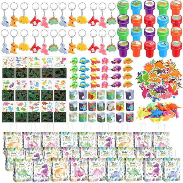 商品名:  Threan 242Pcs Dinosaur Party Favors Birthday Supplies for Girls Dinosaur Pinata Slap Bracelet Tattoo Stickers Stam...