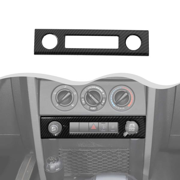 商品名:  HTHE Carbon Fiber Dashboard Dash Central Control Cigar Lighter Power Outlet Panel Cover Trim Compatible with Jeep ...