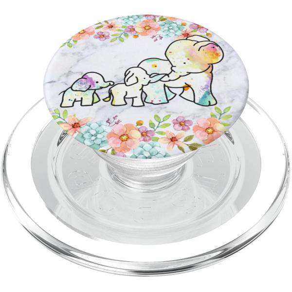 商品名:  Mama Elephant Family - 2 Kiddos Elephant Gift for Mom PopSockets PopGrip: Swappable Grip for Phones &amp; Tablets ...