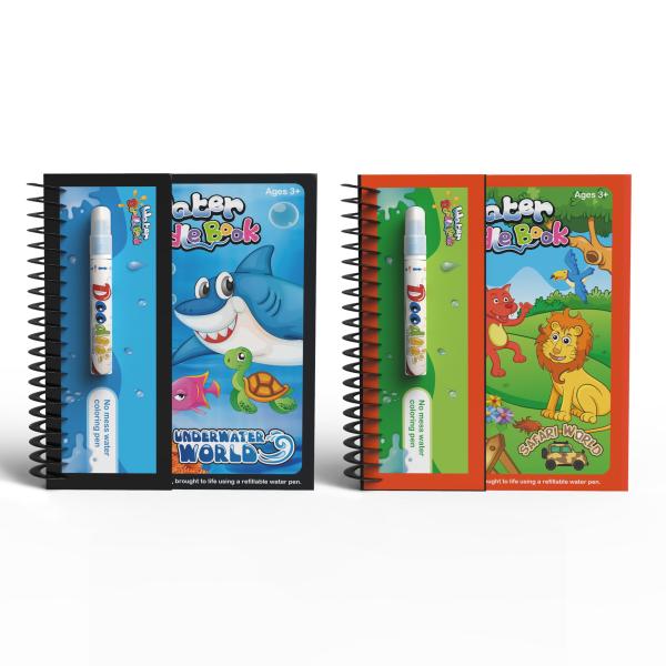商品名: Emobii ウォーター落書きブック 2パック 水中&amp;サファリのお絵かきブック 子供用 Emobii Water Doodle Book, 2 Pack Underwater &amp; Safari Drawing Bo...