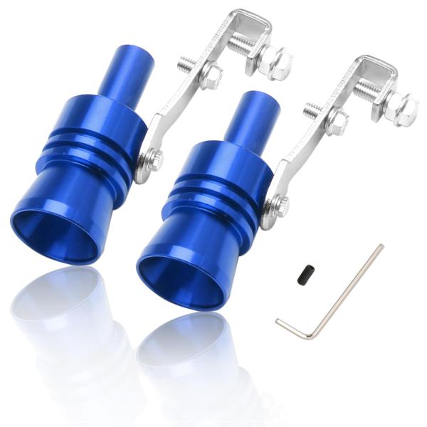 商品名:  vvag 2 Pcs Car Tuning Exhaust Tailpipe Turbo Whistle, L Size Aluminum Universal Turbo Sound Exhaust Muffler, Car R...