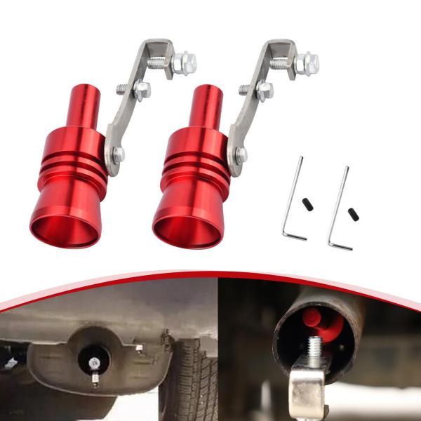 商品名:  Fluher 2 PCS Car Exhaust Pipe Blow Valve Muffler, 4.05" x 0.9" Sound Wave Imitator Turbine Whistle, 1.6-2.0 Displa...