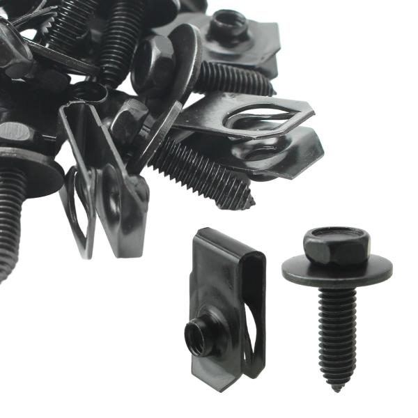 商品名:  Topkidame 20 Sets M6-1.0 Extruded U Nuts &amp; Body Bolts Kits Compatible with GM Ford Chevy Buick Chrysler Cadill...