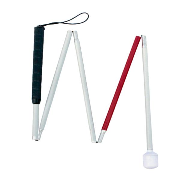 商品名: (1個) 反射伸縮杖 視覚障害者用 - 折りたたみ式ウォーキングスティック Blind Cane Stick - Mobility Reflective Red-White Foldable Walking Baston para...
