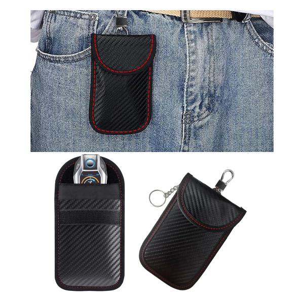 商品名: JOYCOURT 車用キーフォブプロテクター 2個パック RFIDシールド 盗難防止 ハッキング防止 車のキーフォブバッグ ほとんどの車種に対応, ブラック, Small Size (4.93 x 3.32 inches) JOY...