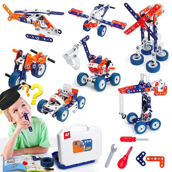 商品名:  Uniniscien Creative Set Building Toy for Preshool Kids, 12 in 1 DIY Blue Toy Building Kit, Educational STEM Toys f...