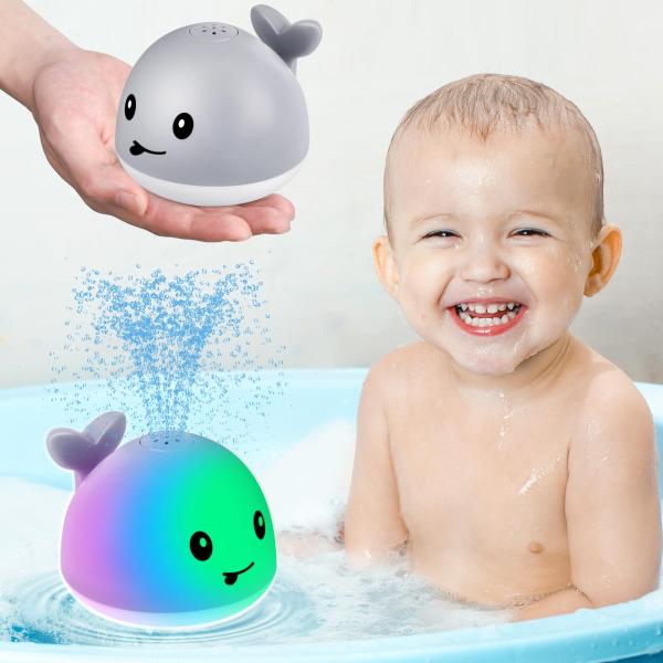 商品名:  Baby Whale Bath Toys Infant, Water Toys for Toddlers 1-3 2-4 4-8, Light Up Whale Bath Toy Sprinkler 6-12 18-24 Mon...