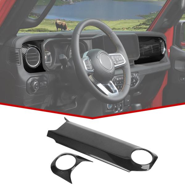 商品名:  JeCar Dashboard Panel Trim Cover Center Console Decoration Kit Interior Accessories Compatible with Jeep Wrangler ...