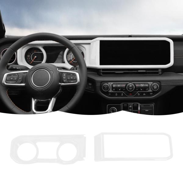 商品名:  RT-TCZ Dashboard Cover Navigation GPS Trim Cover Decoration Interior Accessories Compatible with Jeep Wrangler JL ...