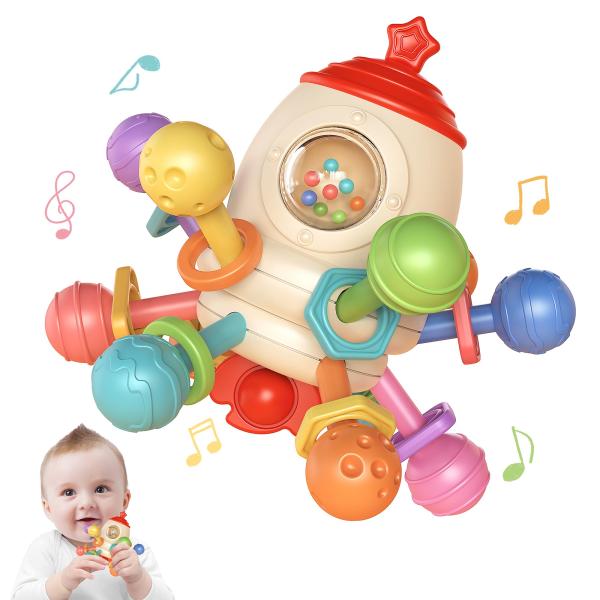商品名:  Baby Teething Toys Sensory Chew Toys Newborn Infant Montessori Learning Developmental Rattles Toy for 0 3 6 9 12 1...