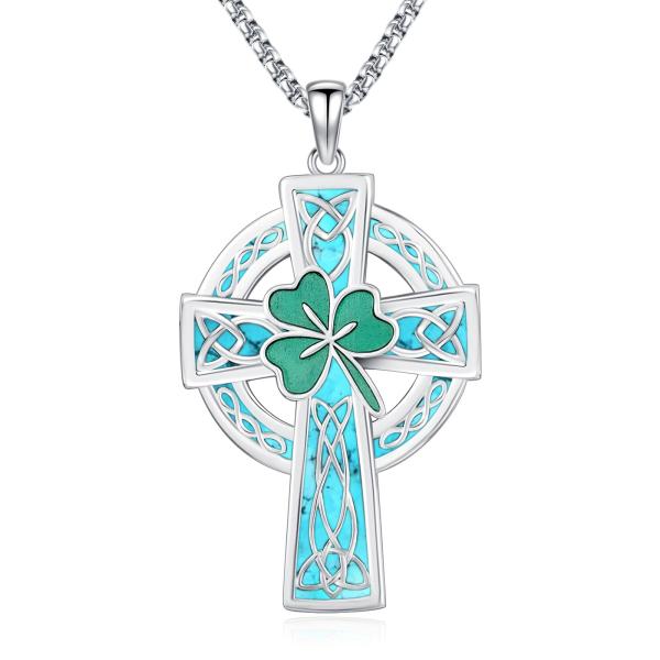 商品名: Eusense バイキングジュエリー メンズ レディース Mjolnir Thors ハンマーネックレス スターリングシルバー 925 ケルト十字架ペンダント オオカミ オーディン レイヴン フレヤ 女神 北欧異教徒コンパス Ve...