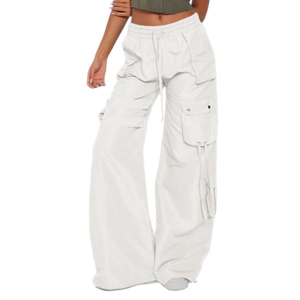 商品名:  ARTFREE Womens High Waisted Cargo Pants Y2K Wide Leg Parachute Pants Drawstring Casual Hiking Baggy Trousers with ...