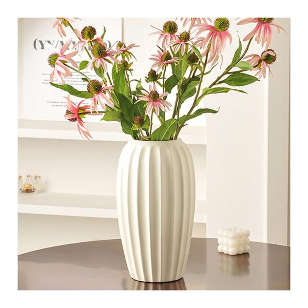 商品名:  Matt White Ceramic Vase, Modern and Simple Ornament, Flower Arrangement On Living Room TV Cabinet,Home Table Decor...
