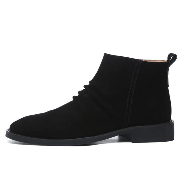 商品名:  TAYGUM Mens Chelsea Boot Pleated Side Zip Genuine Leather Non Anti-slip Formal Work Slip On (Color : Black, Size :...