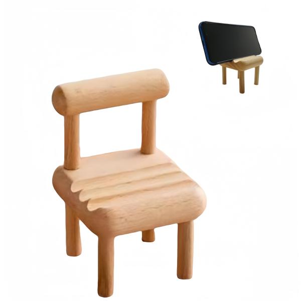 商品名: Feiena 木製椅子携帯電話スタンド タブレットホルダー パッド/電子書籍リーダー/携帯電話/装飾ベース用の調節可能な視聴 Feiena Wooden Mini Chair Phone Stand - Desk Accessor...
