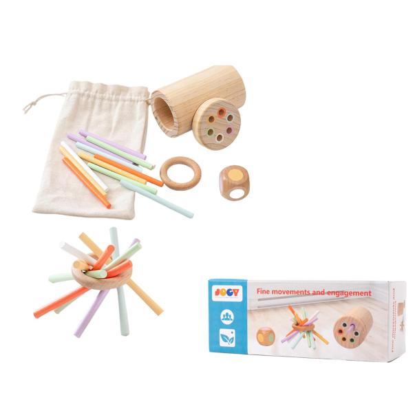 商品名:  LEAQU Wooden Pick-Up Sticks Game for Kids,Busy Edition Montessori Toys for Babies 6 Months to 3 Year Old,Sensory T...