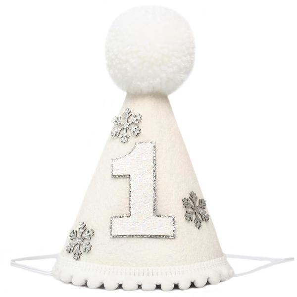商品名:  FUTNH Snowflake 1st Birthday Party Hat - One Year Old Snowflake Cone Cap，First Birthday Winter Onederland Decorati...