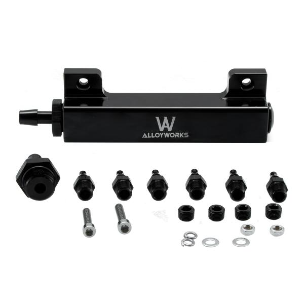 商品名:  RADREPLA 6 Port Vacuum Block Intake Manifold Kit Fuel Wastegate Turbo Boost 1/8 NPT, Blackブランド: RADREPLA商品サイズ: Bla...