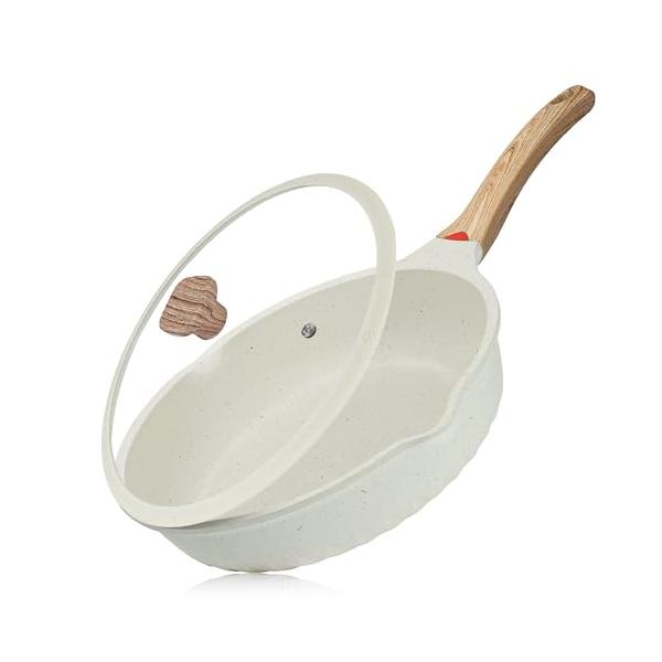 商品名:  Vinchef Nonstick Deep Frying Pan, Saute Pan with Lid, 11"/5Qt, German 3C+ Ceramic Coating, Induction Compatible, W...