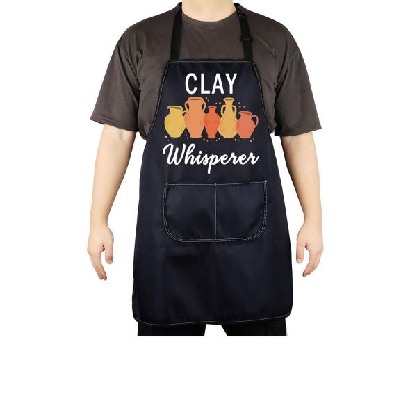 商品名:  CENWA Clay Whisperer Funny Pottery Apron Pottery Lover Gift Adjustable Apron For Pottery Teacher Student (Clay Whi...