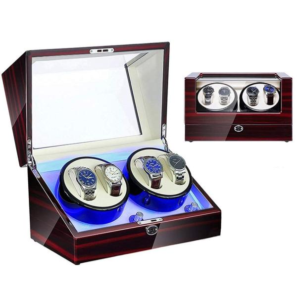商品名:  Watch Winders for 4 Watches Watch Winder for Automatic Watch with Extremely Quiet Motor and Dual Power Supply(Wind...