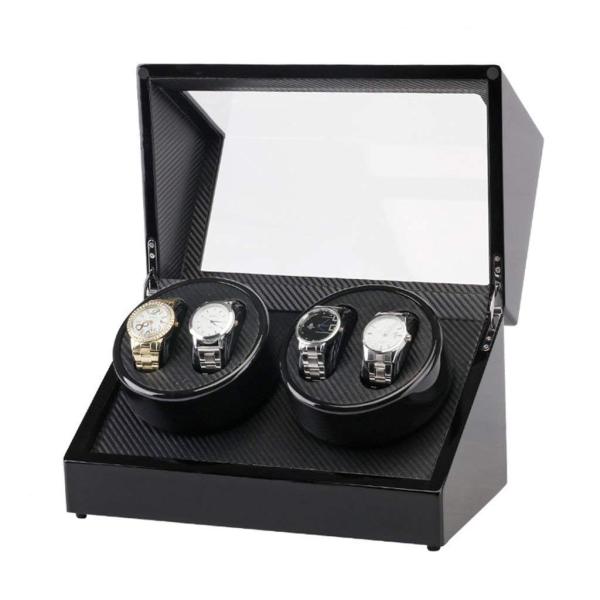 商品名:  Watch Winder Watch Winder Boxes Black High Gloss Paint Double 4-Digit Electric Shaker Automatic Winding Watch Box ...