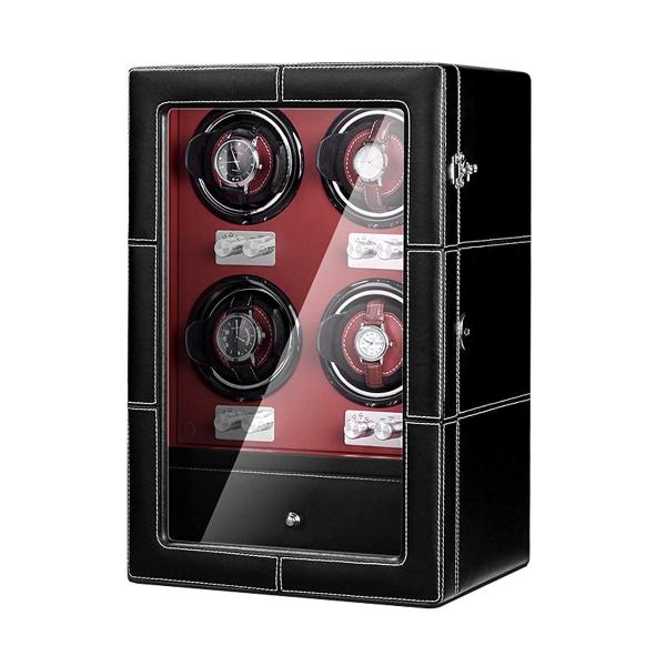 商品名:  Automatic Watch Winder for Mechanical Watch PU Leather with Storage Drawer Multi-epitope Display (2+4)(Winding Mac...