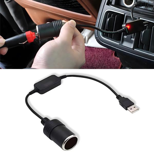 商品名:  Fluher 1 PC Car Cigarette Lighter Socket, 5V to 12V Cigarette Lighter Female Base USB Interface Converter, AC/DC P...
