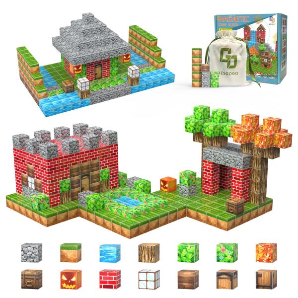 商品名: AESGOGO マグネットブロック 組み立ておもちゃ AESGOGO Magnetic Blocks, 72PCS STEM Montessori Toy for Crafting a Magnet DIY-World, Crea...
