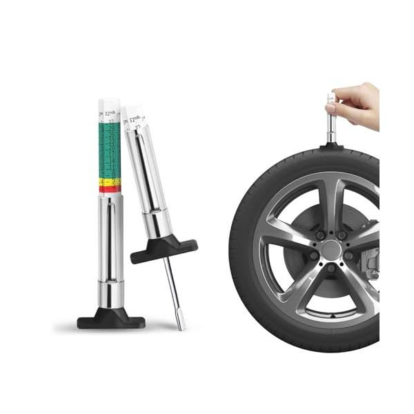商品名:  ASUBHA 2Pcs Tire Tread Depth Gauge, Two-Sided Smart Color Coded Tire Tread Depth Measurement Tool, Tire Wear Gauge...