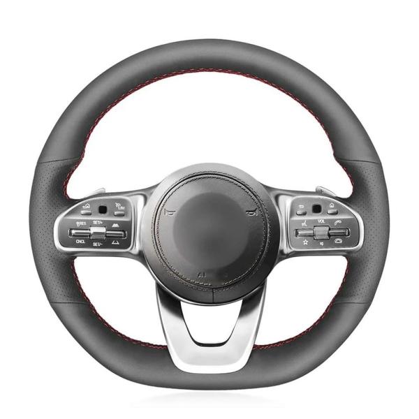 商品名: IPUDIS ステアリングホイールカバー 手縫い メルセデスベンツ Bクラス W247 2019 Gクラス W463 GLC CLA GLS CLS 2018-2020 ブラック人工皮革 通気性 滑り止めプロテクター IPUDIS...