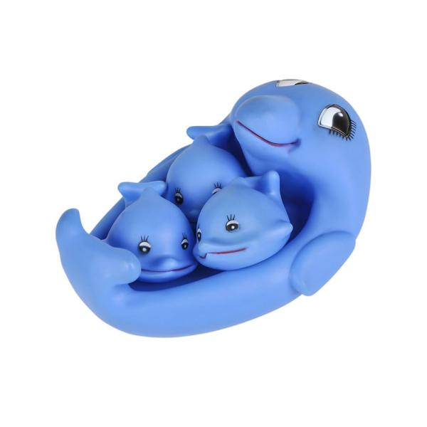 商品名: 8インチ フローティングバスおもちゃ ママ 赤ちゃん3匹 幼児用 バスタイム用 (イルカ) 8" Floating Bath Toy Mama with Three (3) Babies for Toddlers for Bath...