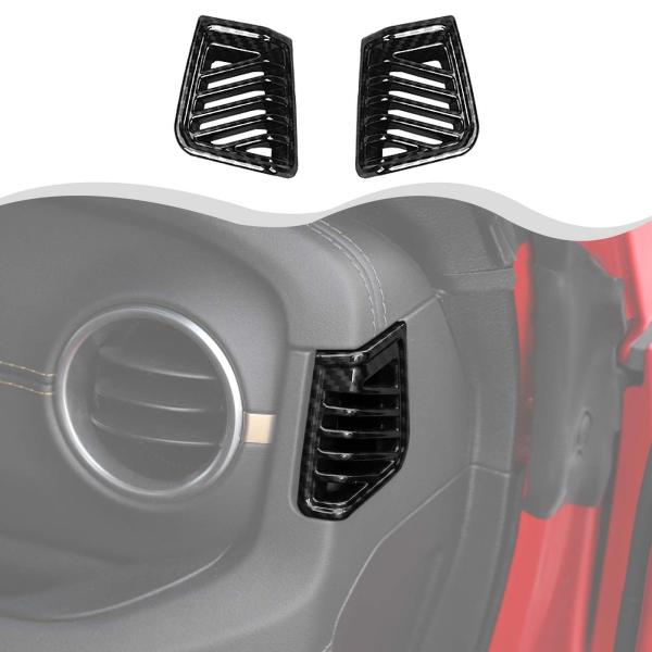 商品名:  HTHE Carbon Fiber Dashboard Dash Side Air Outlet Trim AC Air Vent Outlet Cover Trim Compatible with Jeep Wrangler ...