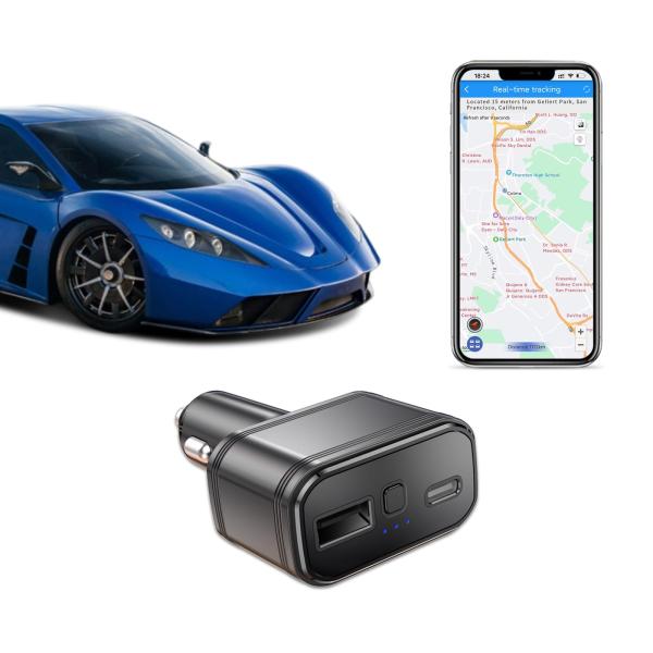 商品名: Fajocru GPSトラッカー 超高速カーチャージャー付き カーアラームシステム付き車両用 リアルタイムロケーションロケーター プラグアンドプレイ 隠しミニトラッカーデバイス 車 トラック 艦隊用 - サブスクリプションが必要 ...