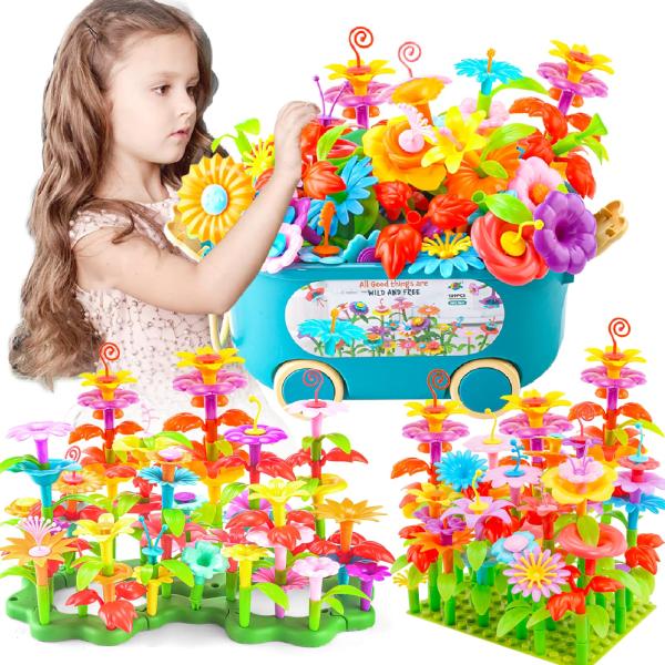 商品名:  VELIYAKA 139PCS Flower Garden Building Block Toys for Girls Age 3, 4, 5, 6, 7 Year Old - Educationcal STEM Toys wi...