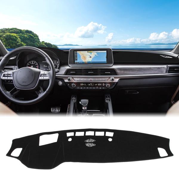 商品名: Aunginsy ダッシュボードカバーマット Kia Telluride 2020-2024 SUV ダッシュボードダッシュボードカバー 滑り止め ブラックマット サンパッド ダッシュカーペット サンシェード グレア紫外線プロテク...