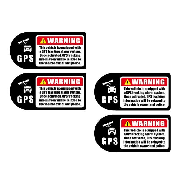 商品名:  BooLooT 4PCS Warning GPS Tracking Stickers,Static Sticker/Eye-catching/Easy to Peel Off/No Backing Adhesive/No Adh...