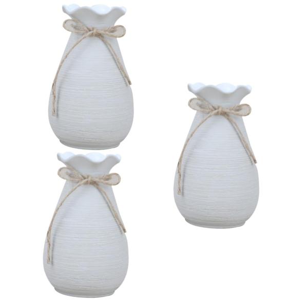 商品名:  ABOOFAN 3 Pcs White Plant Pots Rustic Flower Bottle Dinner Table Decor Modern Vase Simple Floral Vase Plant Terrar...
