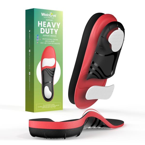 商品名:  Plantar Fasciitis Insoles for Men Shoe - Welnove 220+ lbs Heavy Duty High Arch Support Insole - Orthotic Shoe Inse...