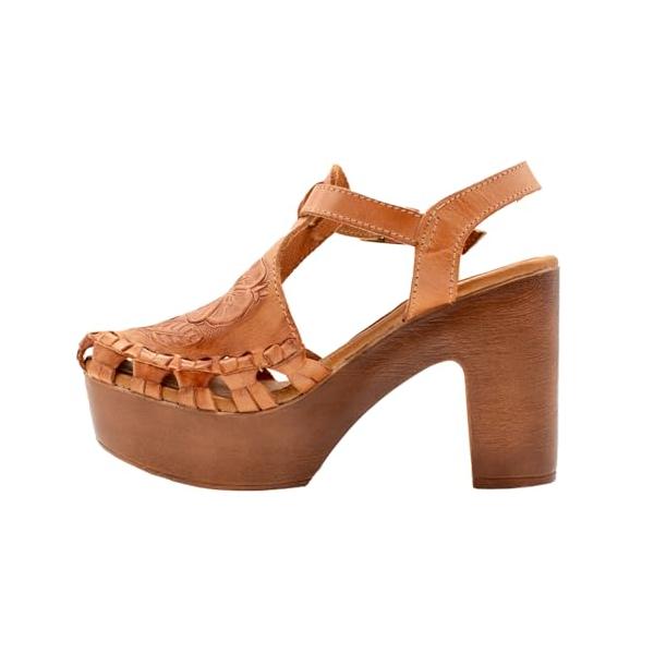 商品名: Sbicca レディース Rosarito ヒールサンダル, コニャック マルチ, 24 Sbicca Womens Rosarito Huarache Block Athletic Sandals Casual High Hee...