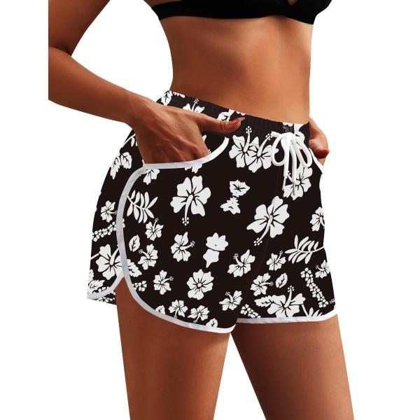 商品名:  ANGGREK Womens Floral Print Summer Beach Board Swimming Shorts Elasticated Waisted Beach Shortsブランド: ANGGREK商品サイズ:...