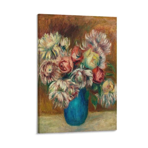 商品名:  BovAno Pierre-Auguste Renoir,Flowers In A Green Vase,Fleurs Dans Un Vase Vert,Art Prints,Vintage Art,Canvas Canvas...