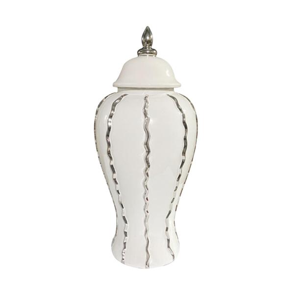 商品名:  ＫＬＫＣＭＳ Ceramic Flower Vase Porcelain Ginger Jar, Aesthetic Temple Jar,Tea Canister with Lid Storage Jar for Weddin...
