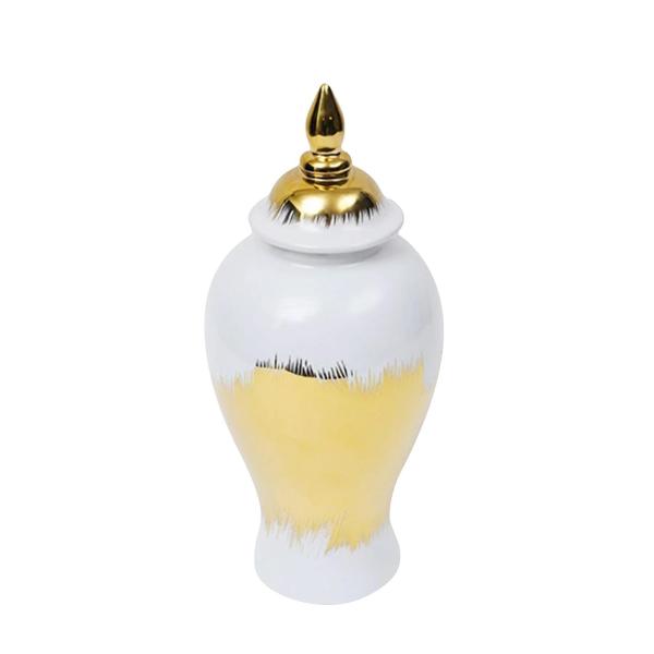 商品名:  MagiDeal Ceramic Ginger Jar Storage Jar with Lid Handicraft Dried Flower Vase Versatile Light Luxury Temple Jar fo...