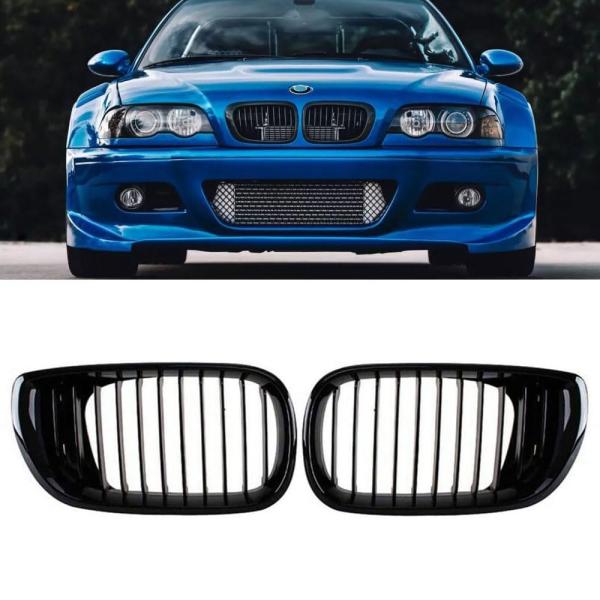 商品名:  Soogus Front Kidney Grille E46 Grill for B-M-W 3 Series 2002-2005 320 325 325i 330 4-Door Sedan Wagon 4D Car(Singl...