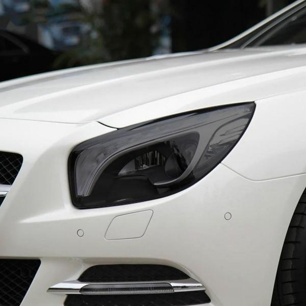 商品名: ChrOx 車のヘッドライト保護フィルム透明ブラックTPUステッカーアクセサリー2個、メルセデスベンツSLクラスR231 2013-2016用 ChrOx Car Headlight Protective Film Transpa...
