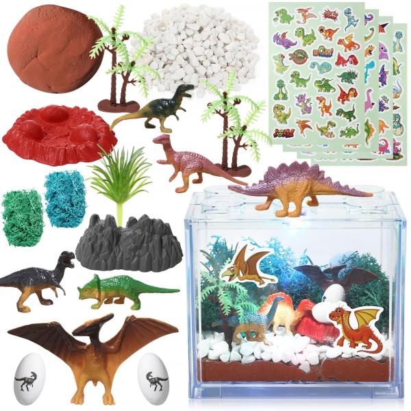 商品名:  Hollowfly Dinosaur Terrarium Kit DIY Light up Dinosaur Terrarium Gifts Make Your Own Dinosaur Habitat Arts and Cra...